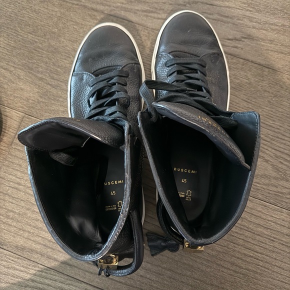 Buscemi | Shoes | Buscemi Black Leather Hightop Sneakers | Poshmark